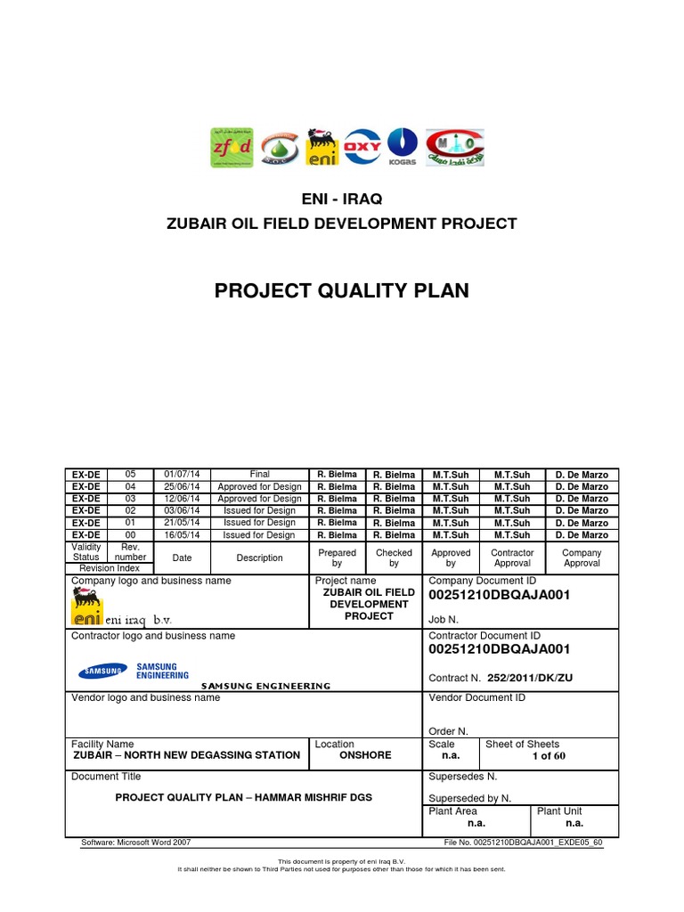 Qa-Qc Quality Plan | PDF