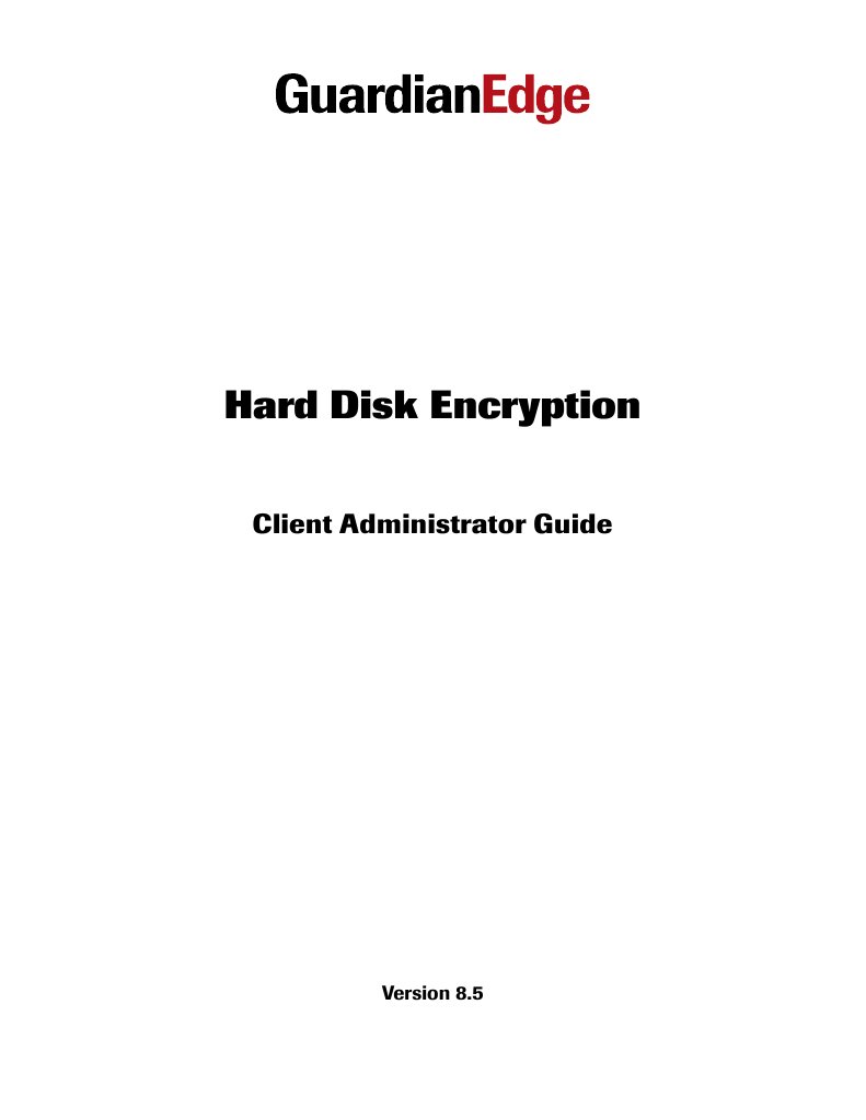 Guardian Edge Client Administrator Guide | PDF | Login | Password