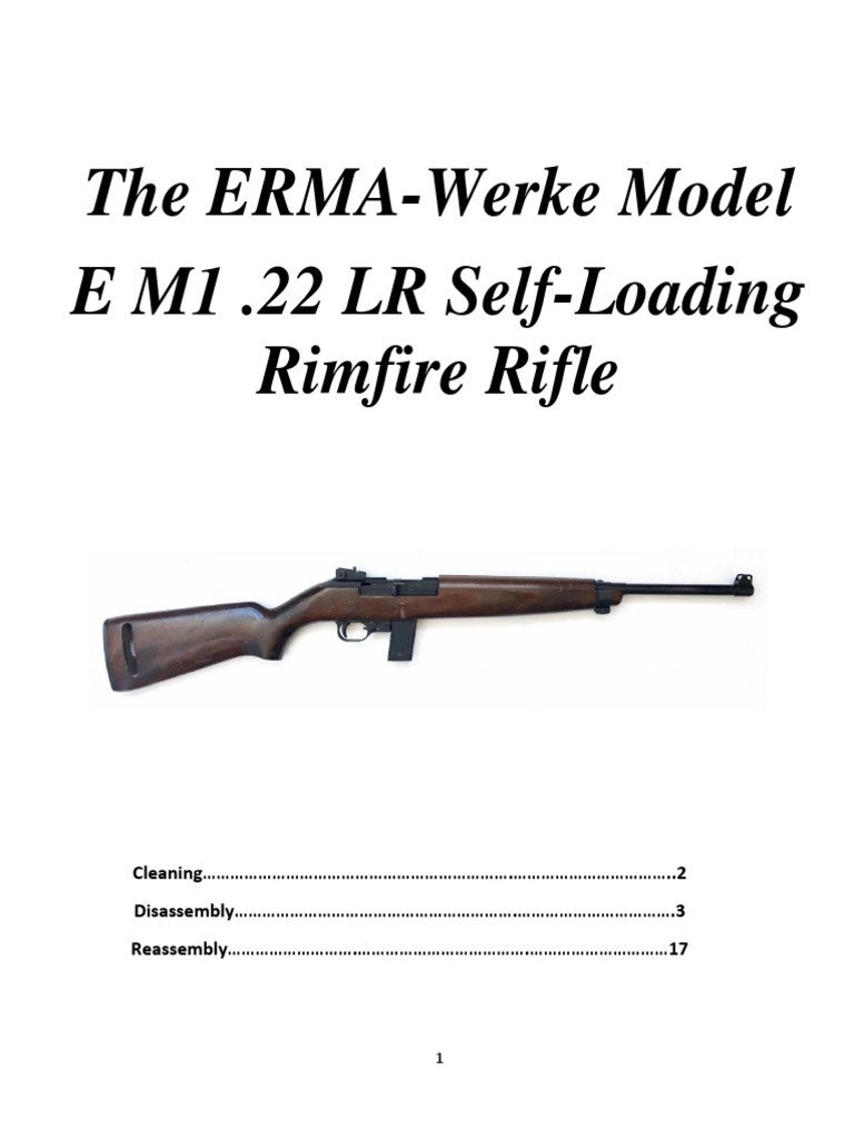 ERMA EM1 .22 LR Rifle Disassembly Guide | PDF