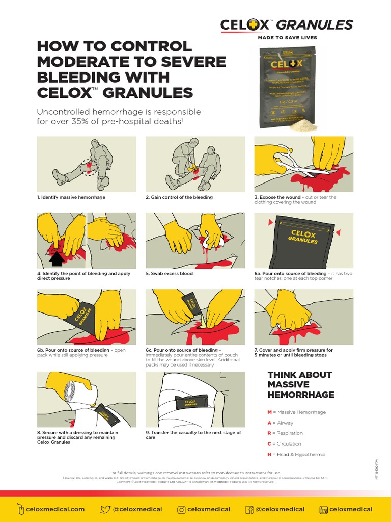 Celox Granules How To Use Guide FDA | PDF