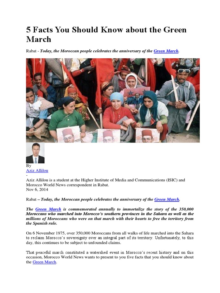 5 Facts You Should Know About The Green March | PDF | Morocco ...