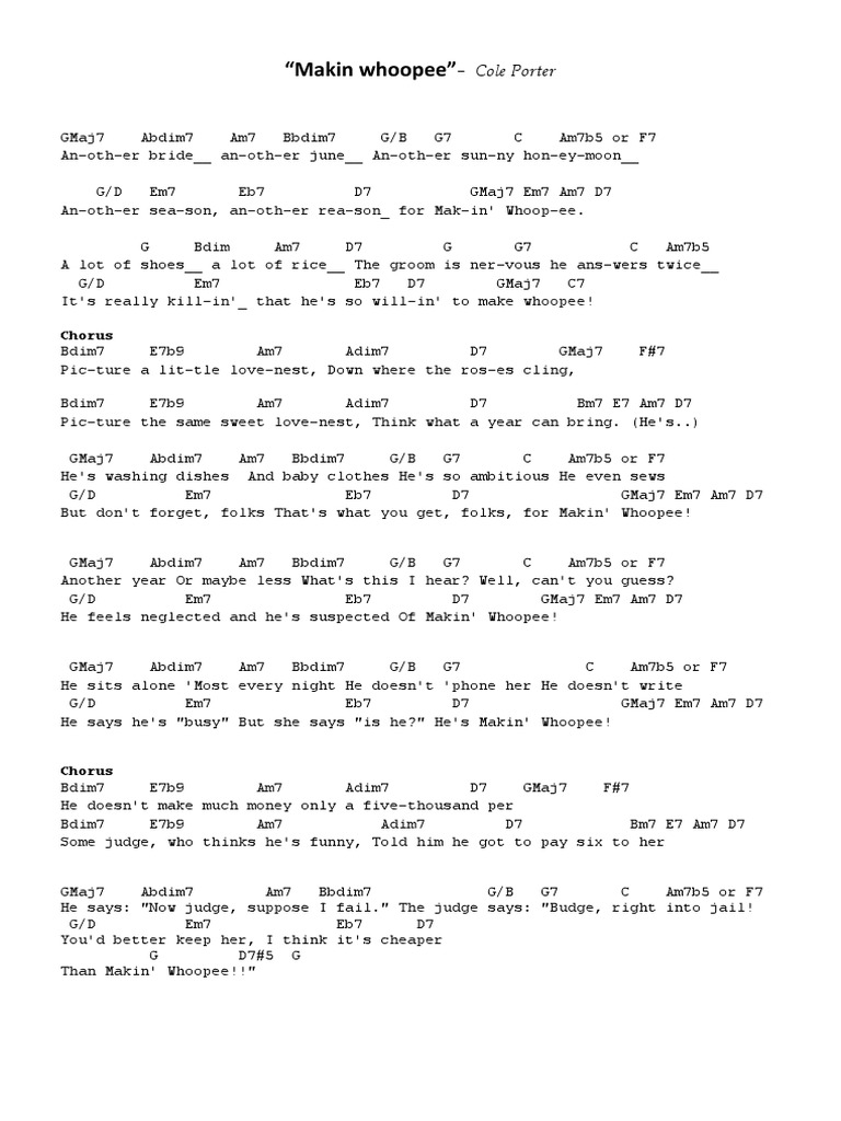 Cole Porter - "Makin Whoopee" | PDF