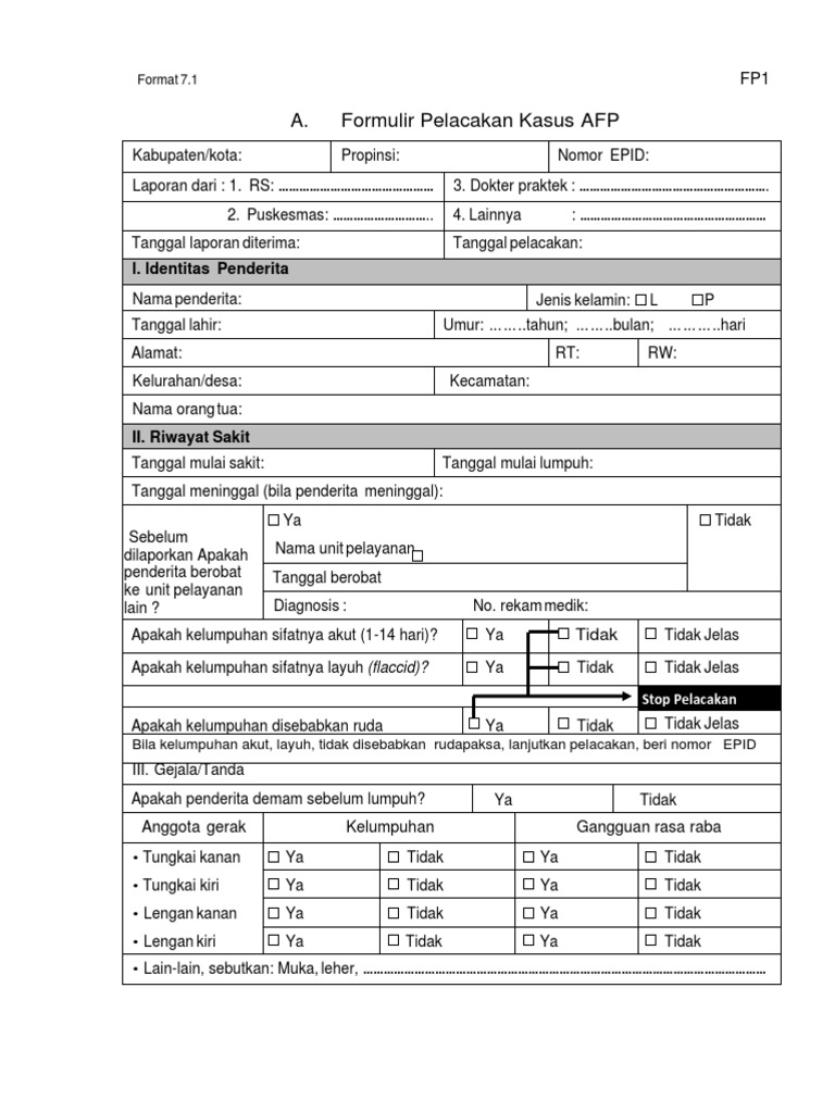 Form FP1 - New | PDF