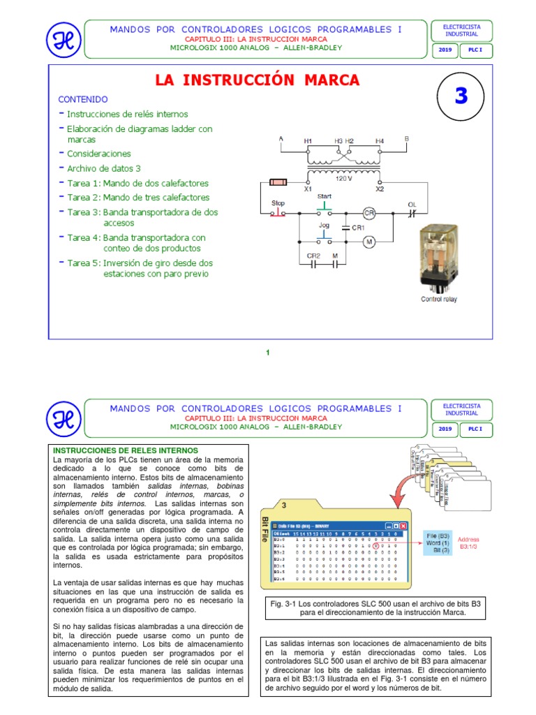 PLC I - Micrologix - 3 | PDF | Controlador lógico programable | Relé