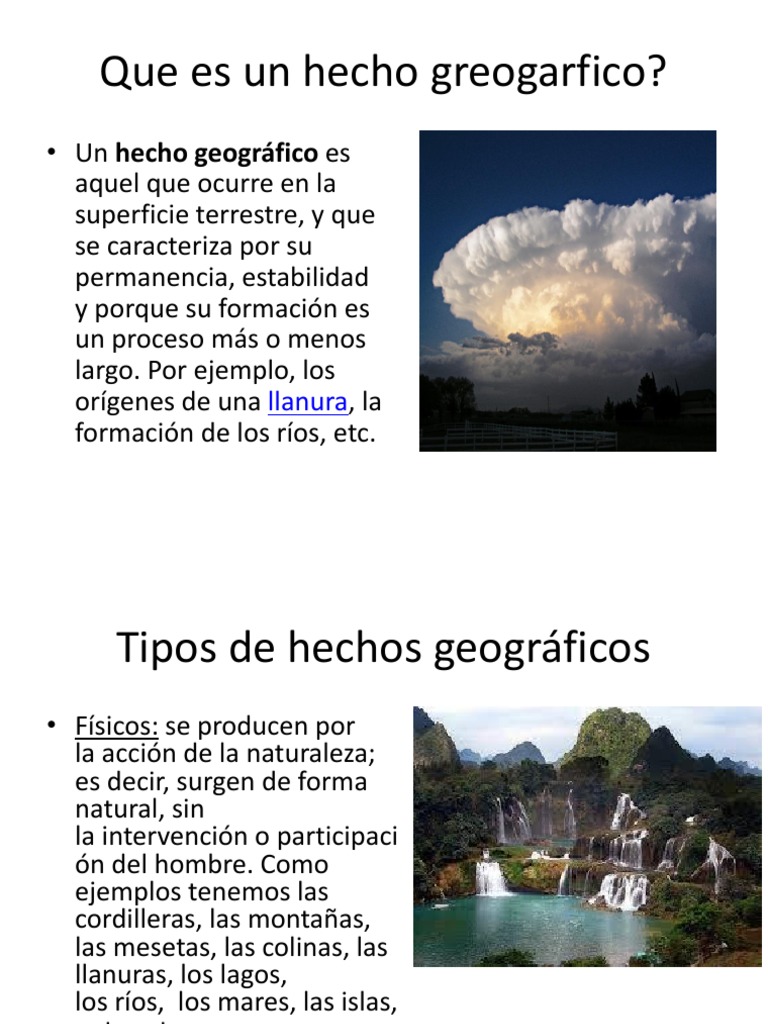 Que Es Un Hecho Geográfico | PDF