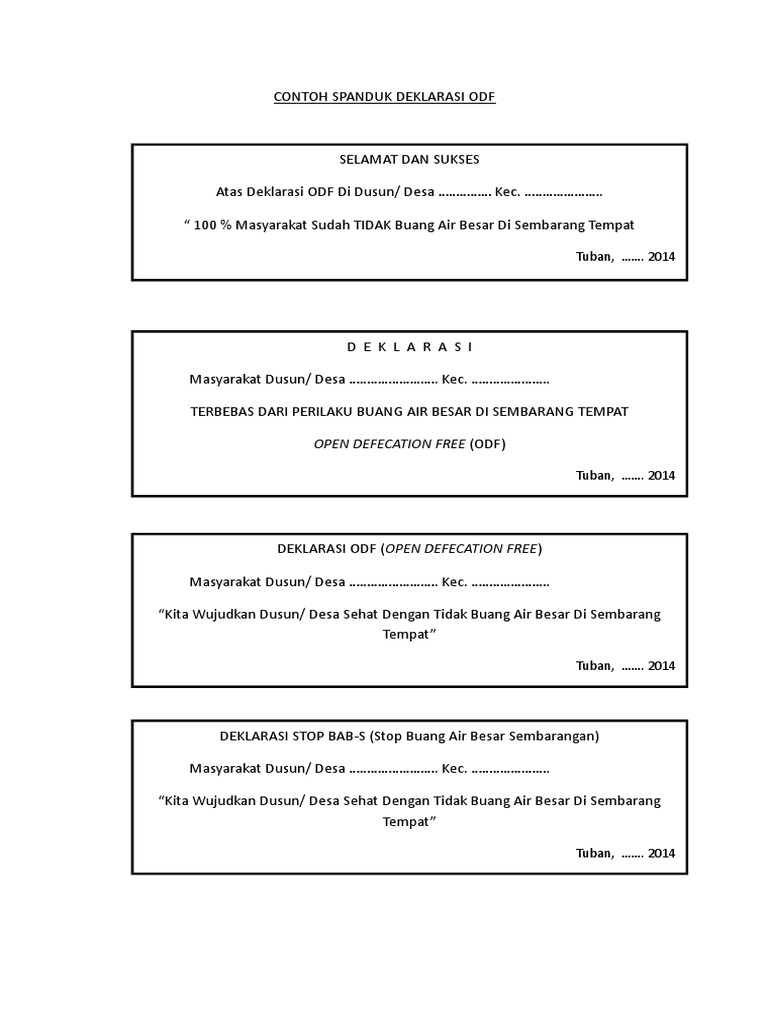 Spanduk Dan Banner Deklarasi ODF | PDF
