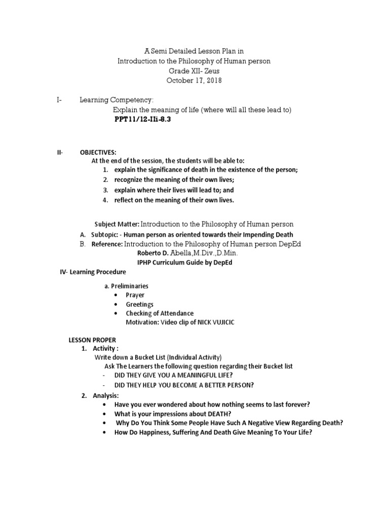 A Semi Detailed Lesson Plan in BANNER | PDF | Lesson Plan ...