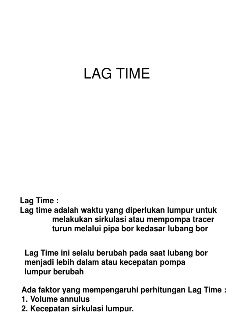 Lag Time Calculation in Drilling | PDF