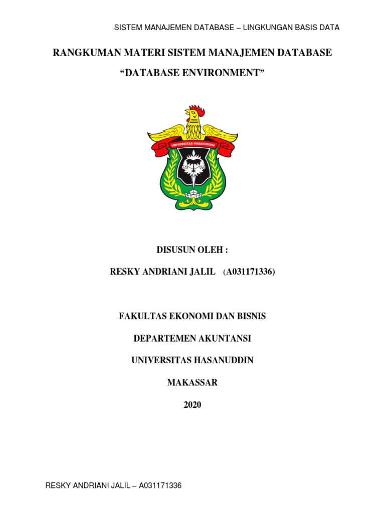 Sistem Manajemen Database - Lingkungan Basis Data | PDF