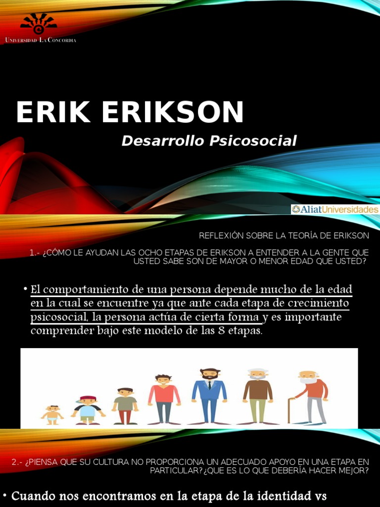 Teoría de Erikson: 8 Etapas Psicosociales | PDF | Adultos | Adolescencia
