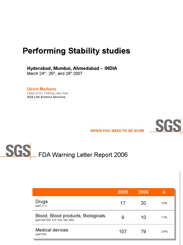 Stability Studies India 0307 | PDF | Food And Drug Administration ...