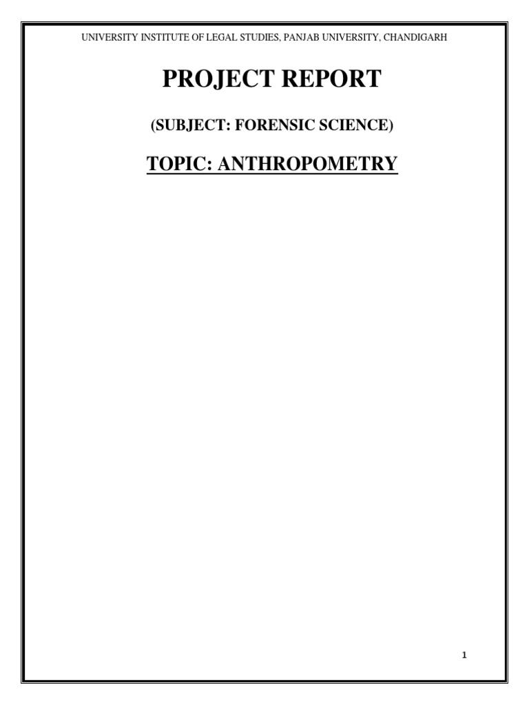 Forensic Project Anthropometry | PDF | Anthropometry | Race (Human ...