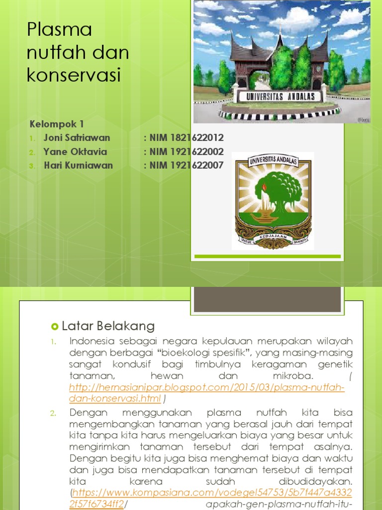 Plasma Nutfah Dan Konservasi | PDF