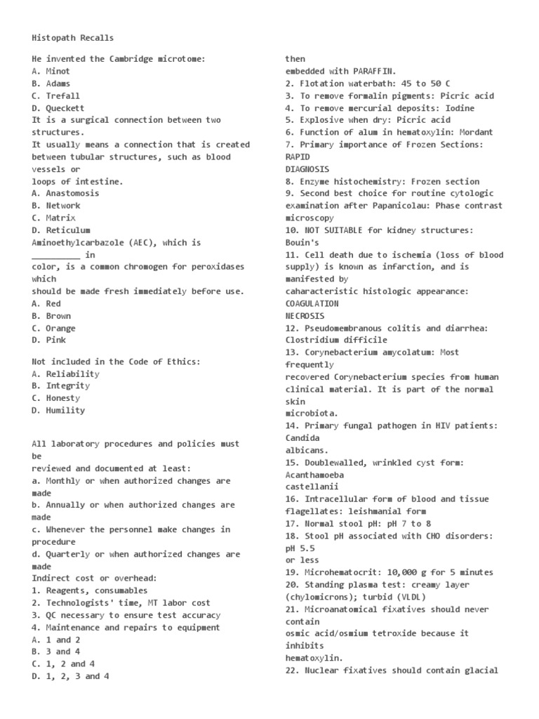 Histopath MTL | PDF | Staining | Fixation (Histology)