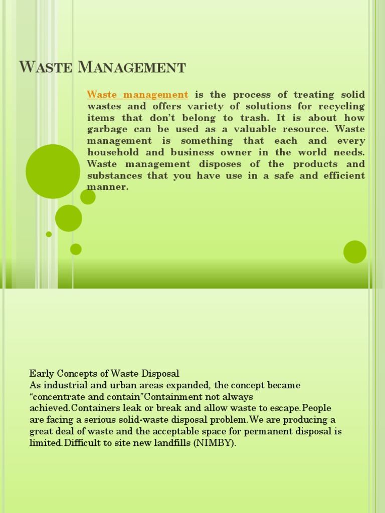 Waste Management | PDF | Waste Management | Waste