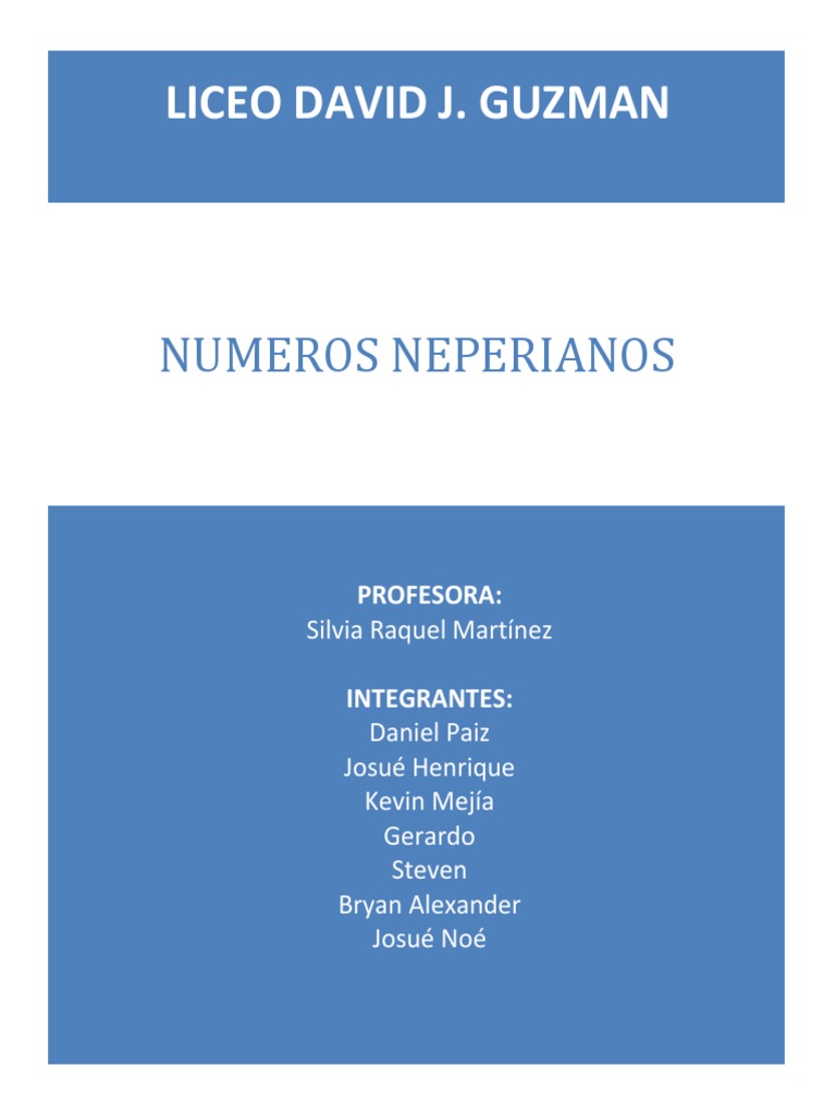 Numero Neperiano | PDF | Logaritmo | Álgebra