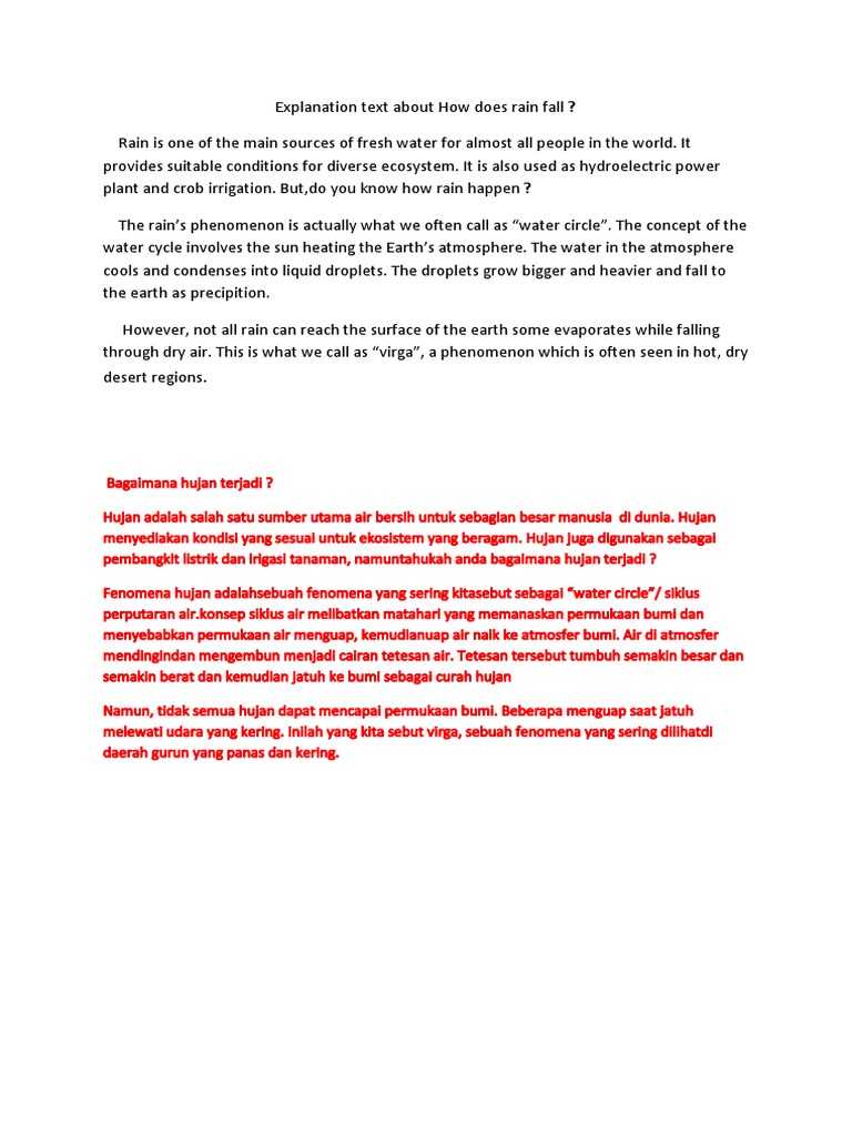 How Rain Falls - The Water Cycle Explained | PDF