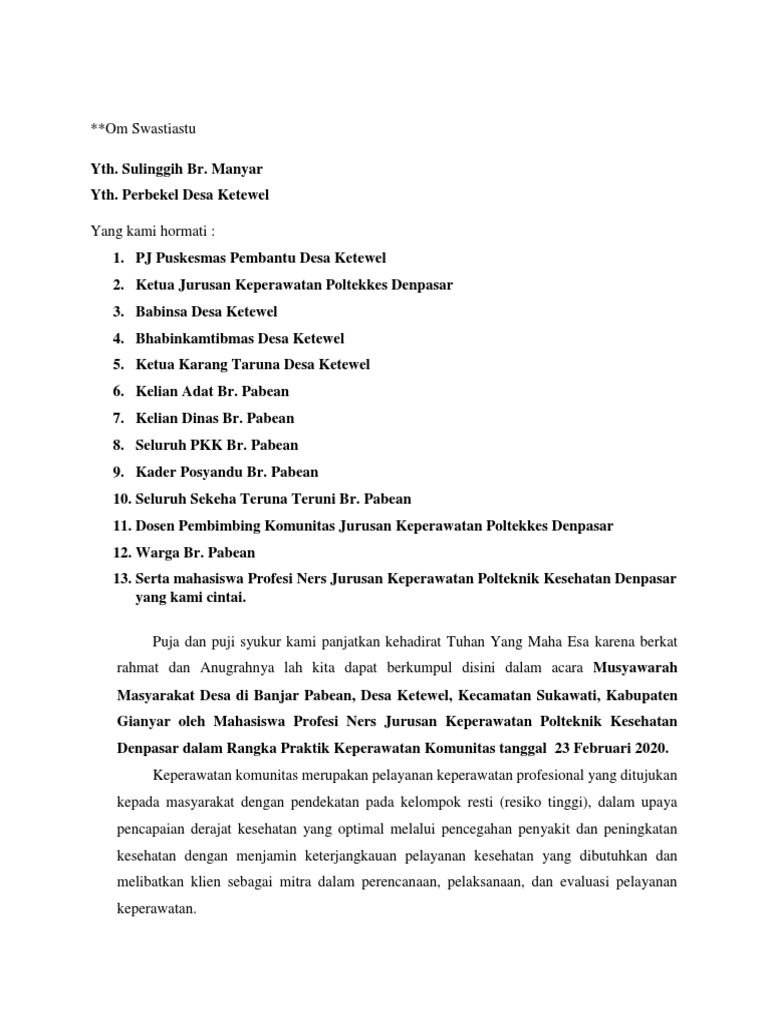 Naskah Pidato MMD | PDF