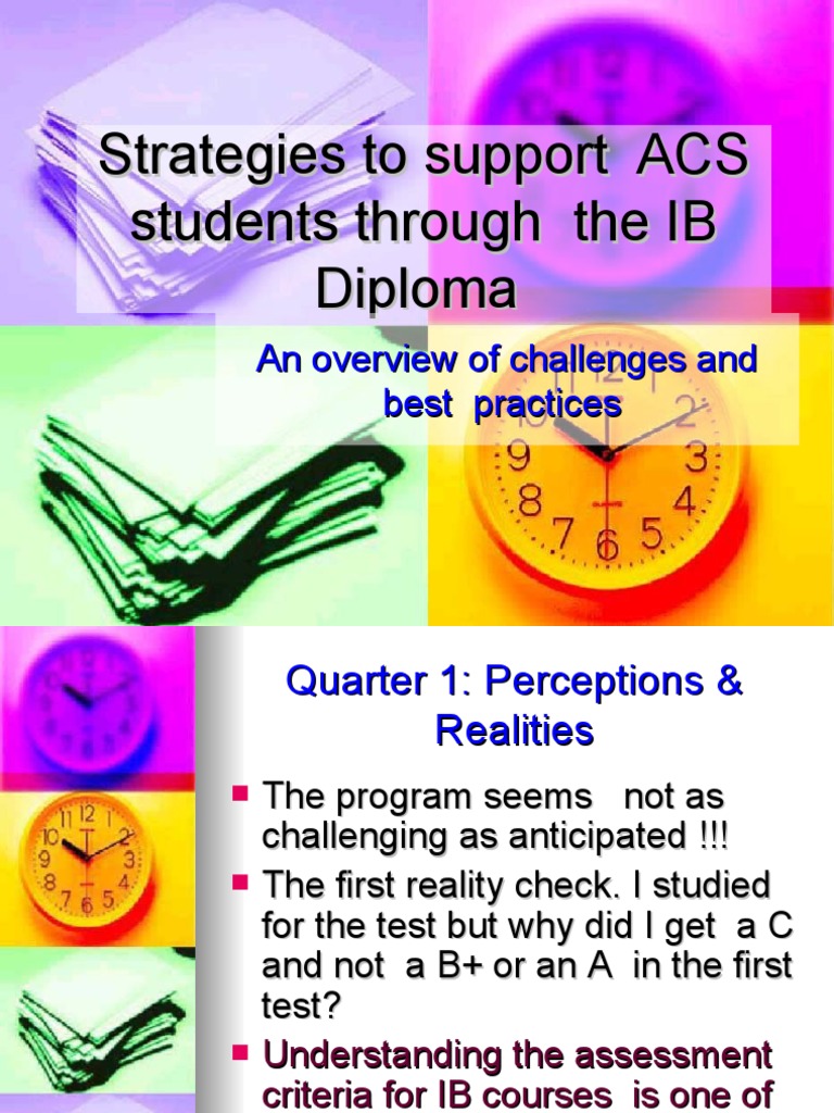 Strategies To Support ACS Students Through The IB - 2010-1 | PDF ...