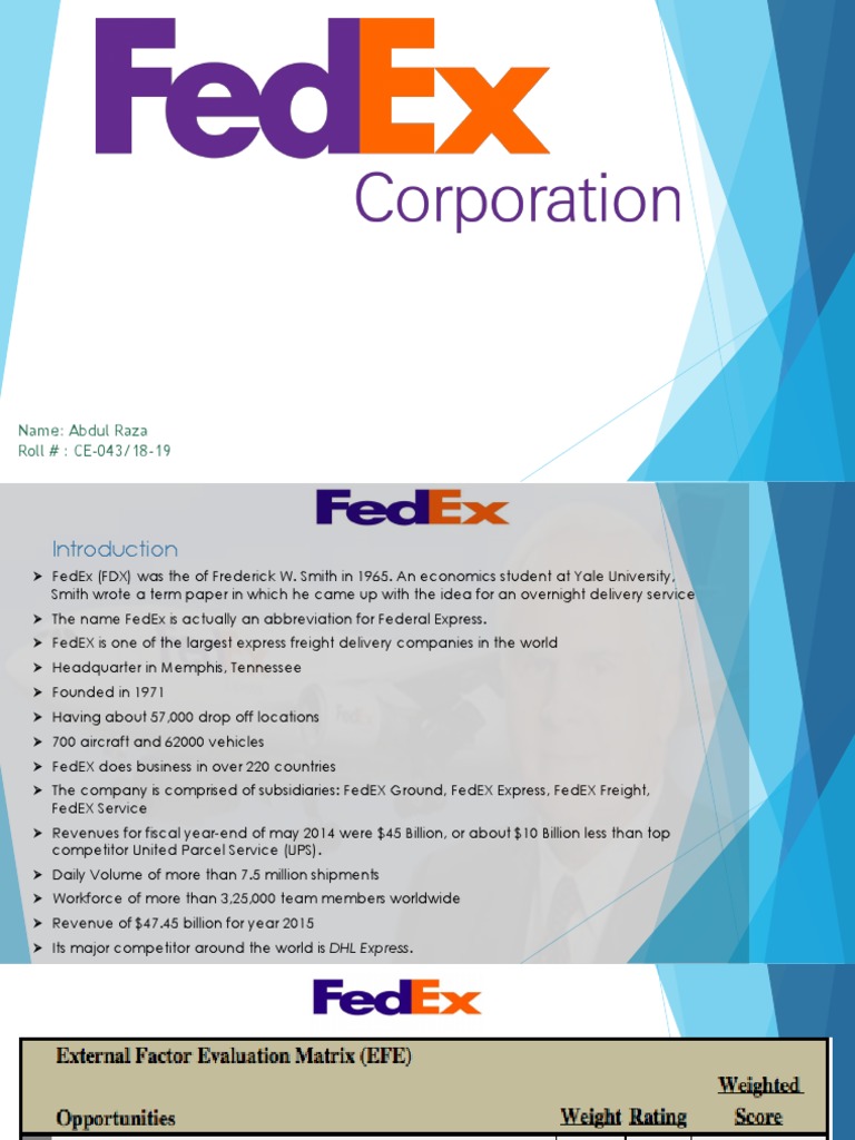 An Overview of FedEx Corporation: Its Founding, Growth, Operations, and ...