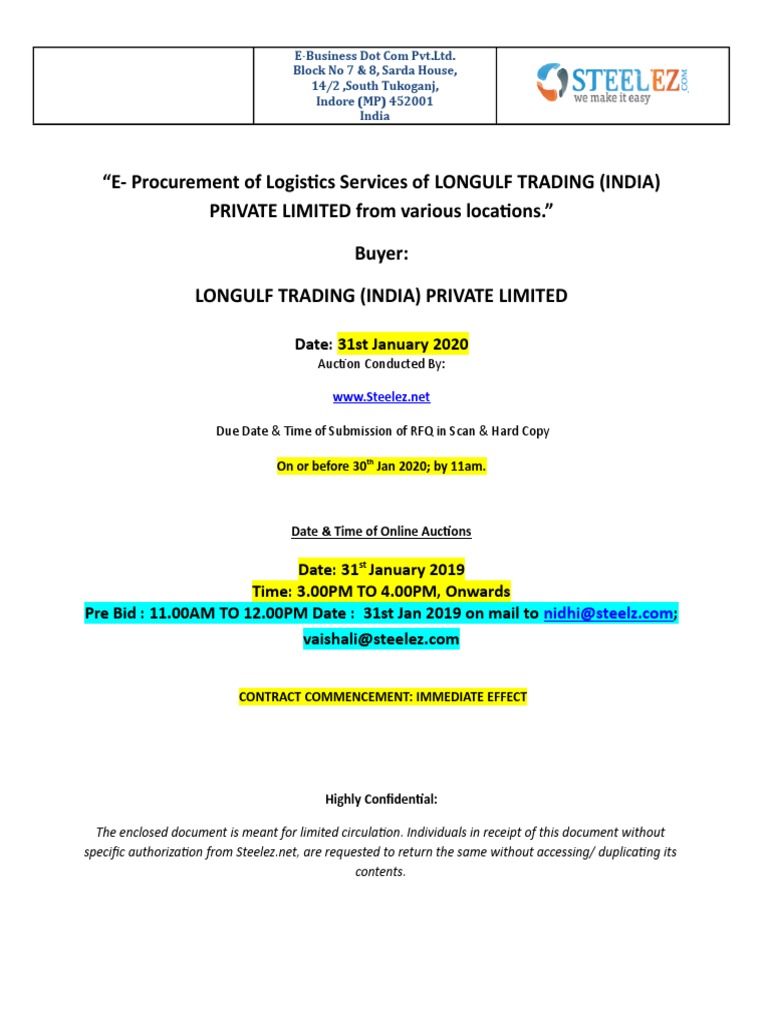 T C Longulf Trading 31 Jan Steelez | PDF