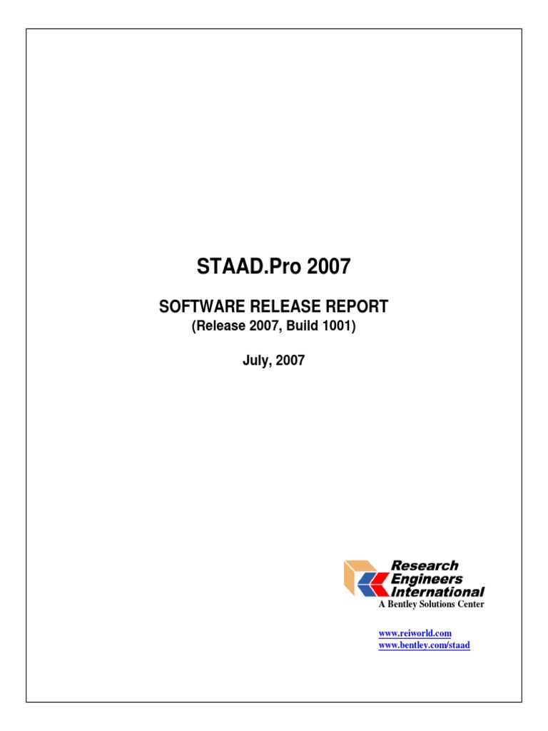 STAAD 2007 Release Report | PDF