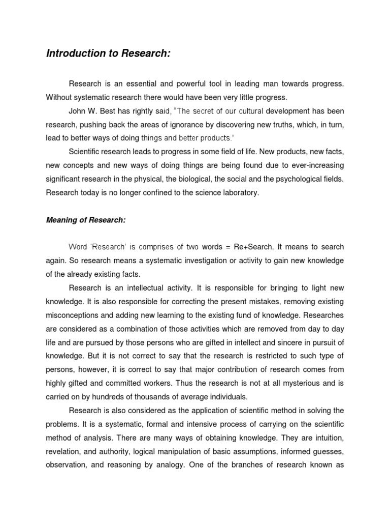 Definition of Research | PDF