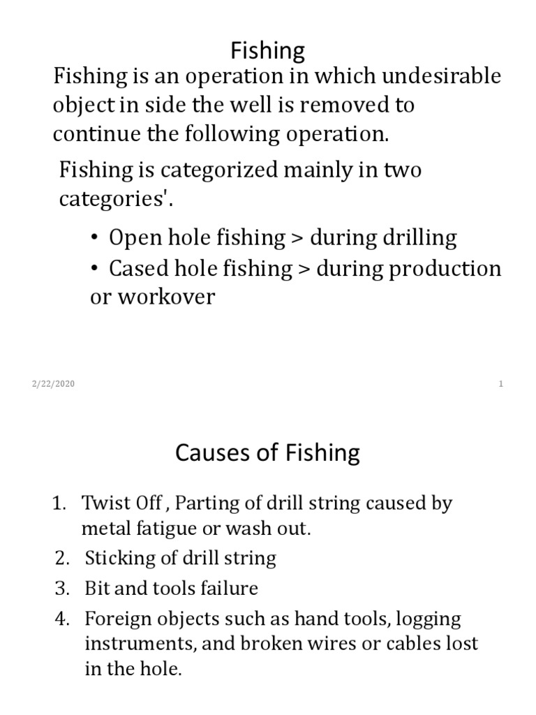 4.0 Open Hole Fishing | PDF