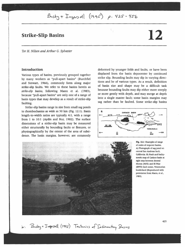 Geology of Strike-Slip Basins | PDF