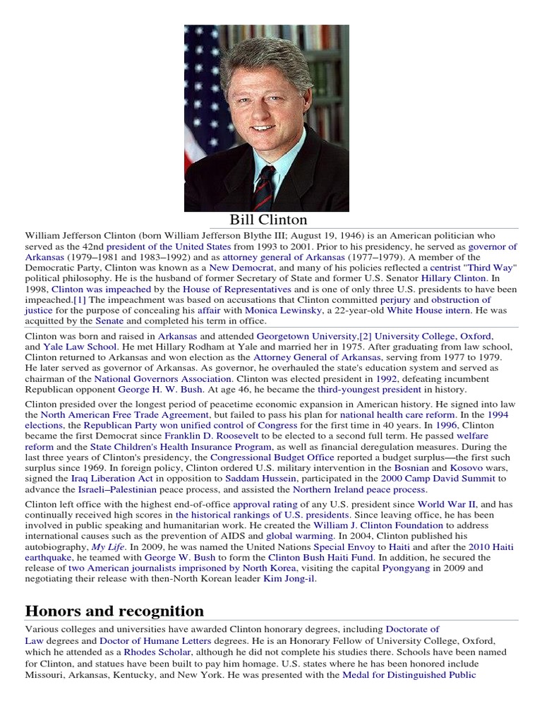 Bill Clinton | PDF