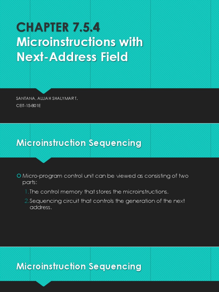 Microinstruction Sequencing Techniques | PDF