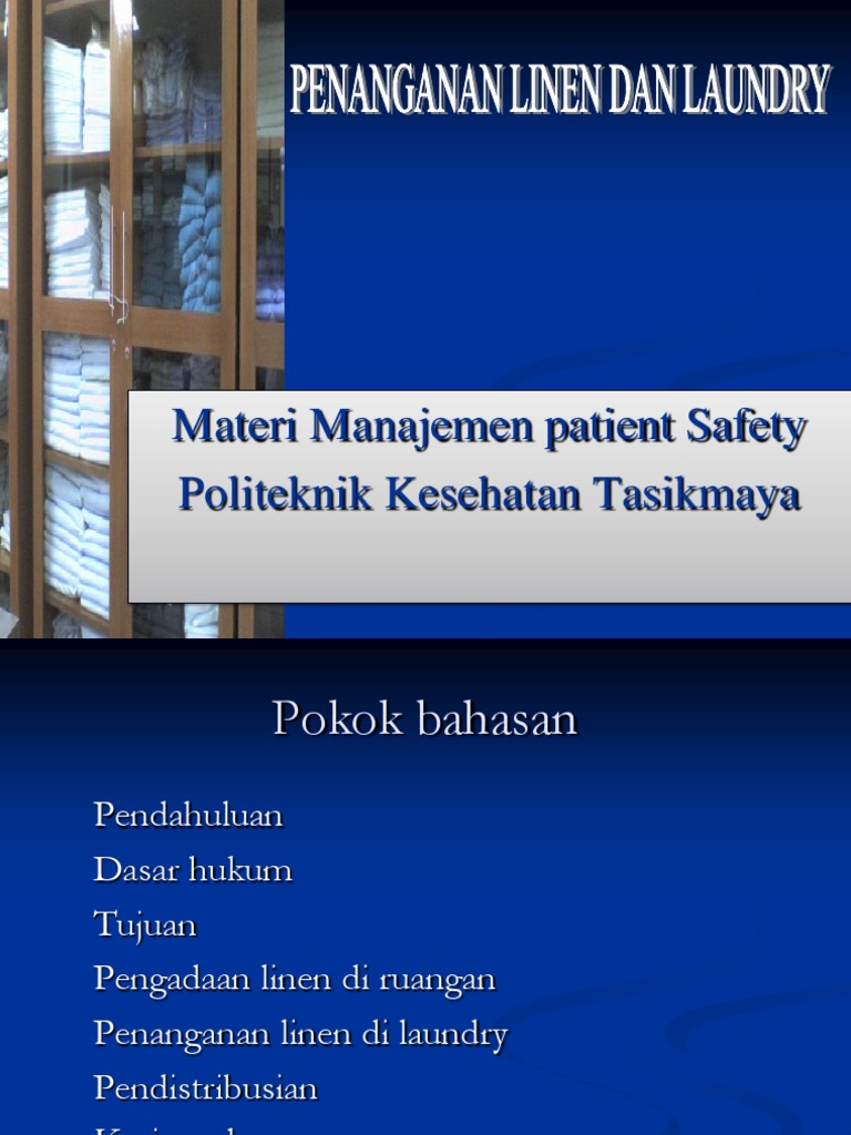 Penanganan Linen dan Laundry RS | PDF