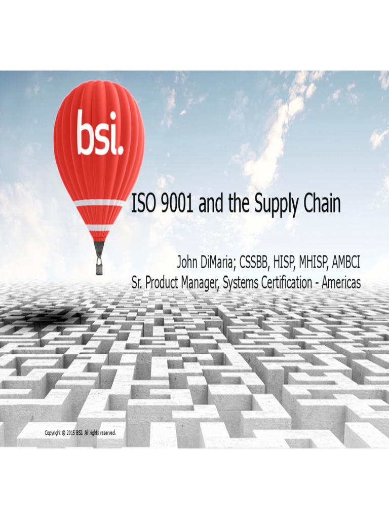 ISO 9001 and The Supply Chain | PDF