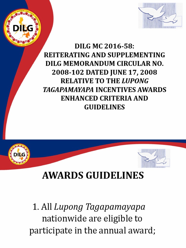 DILG MC 2016-58 (LTIA) Enhanced Criteria & Guidelines | PDF DILG MC 2016-58 (LTIA) Enhanced Criteria & Guidelines | PDF