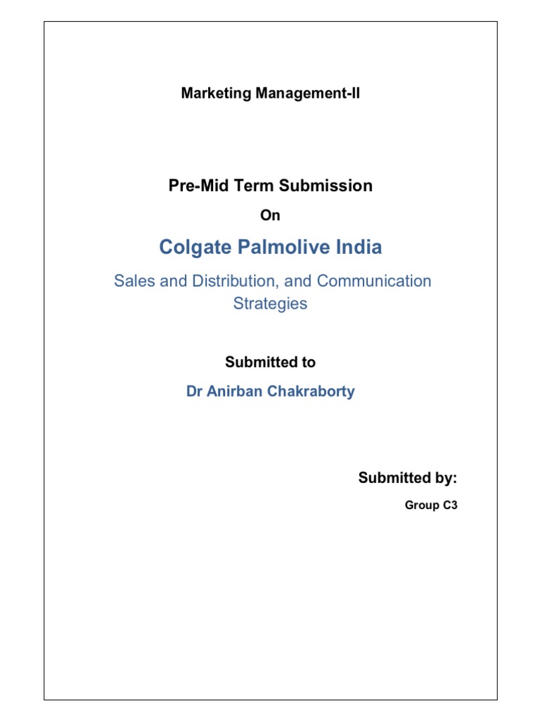Distribution Strategy of Colgate Palmolive | PDF