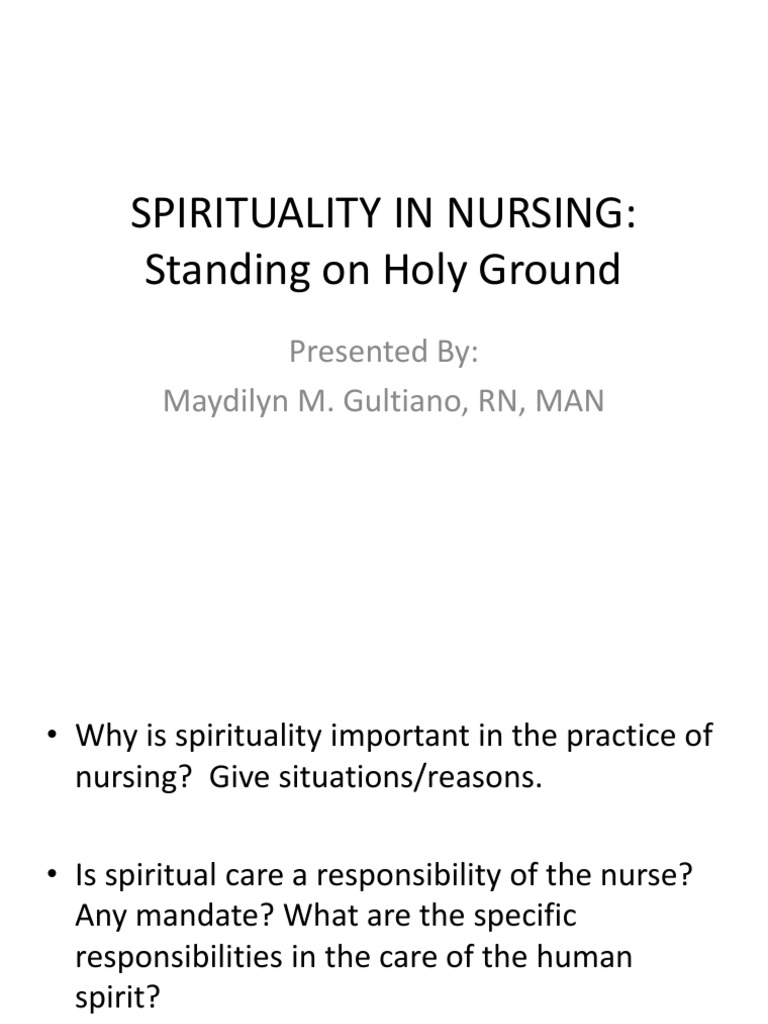 Spirituality in Nursing-1 | PDF