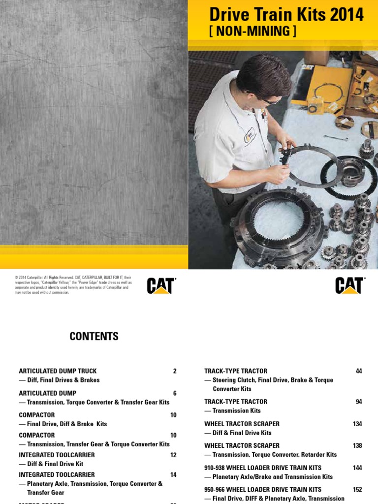 CAT Drive Train Kits - Non-Mining - R1 | PDF