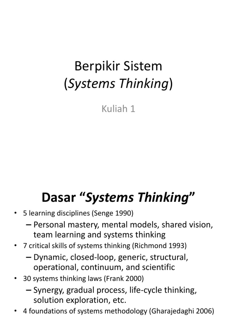 System Thinking | PDF