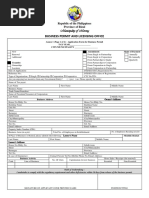 Unified Business Permit Application Form | PDF | Business | Regulatory ...