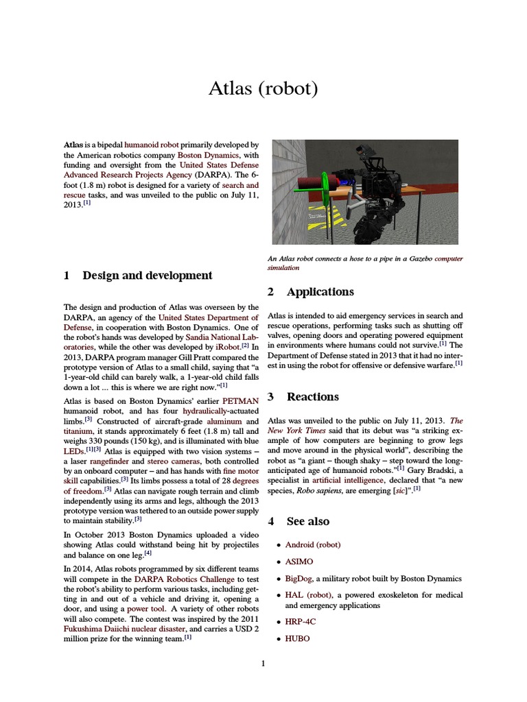 Atlas (Robot) | PDF