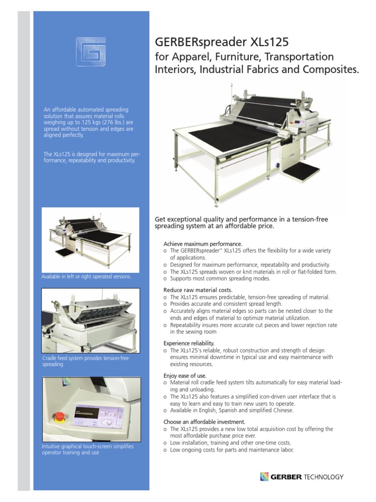 Gerber Spreader XLs125 | PDF