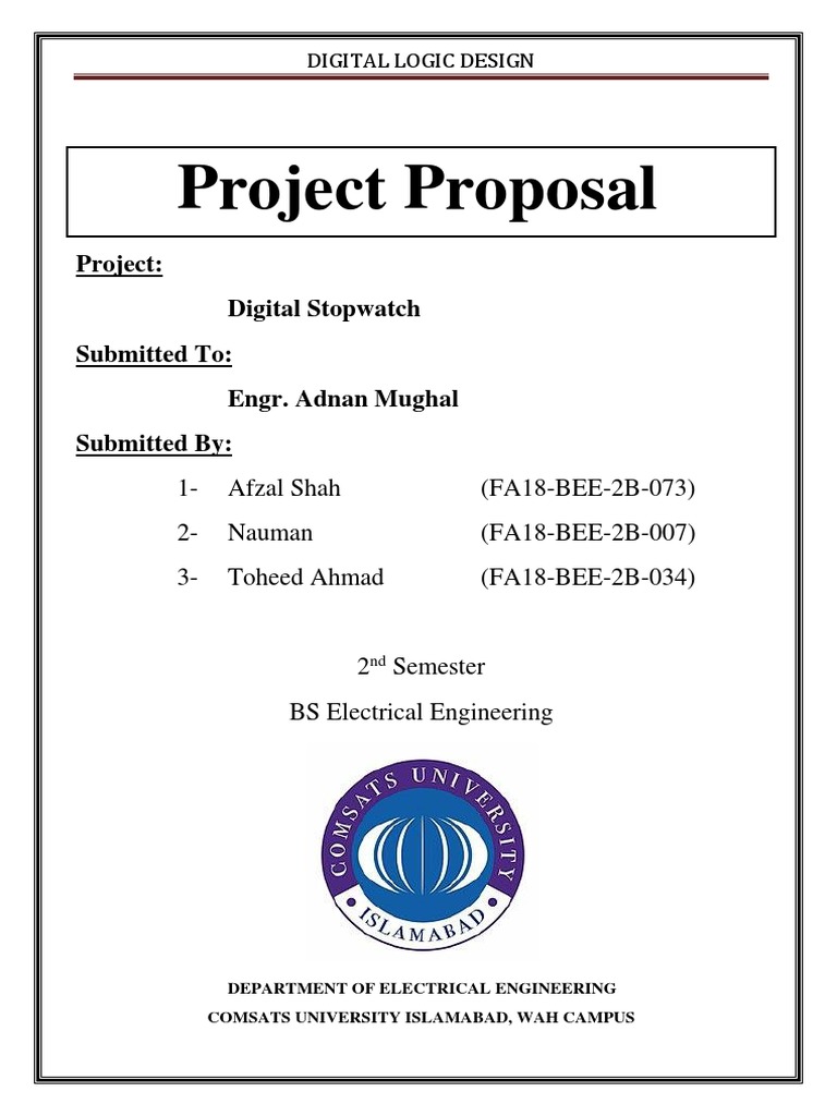 Project Proposal Project Digital Stopwat | PDF
