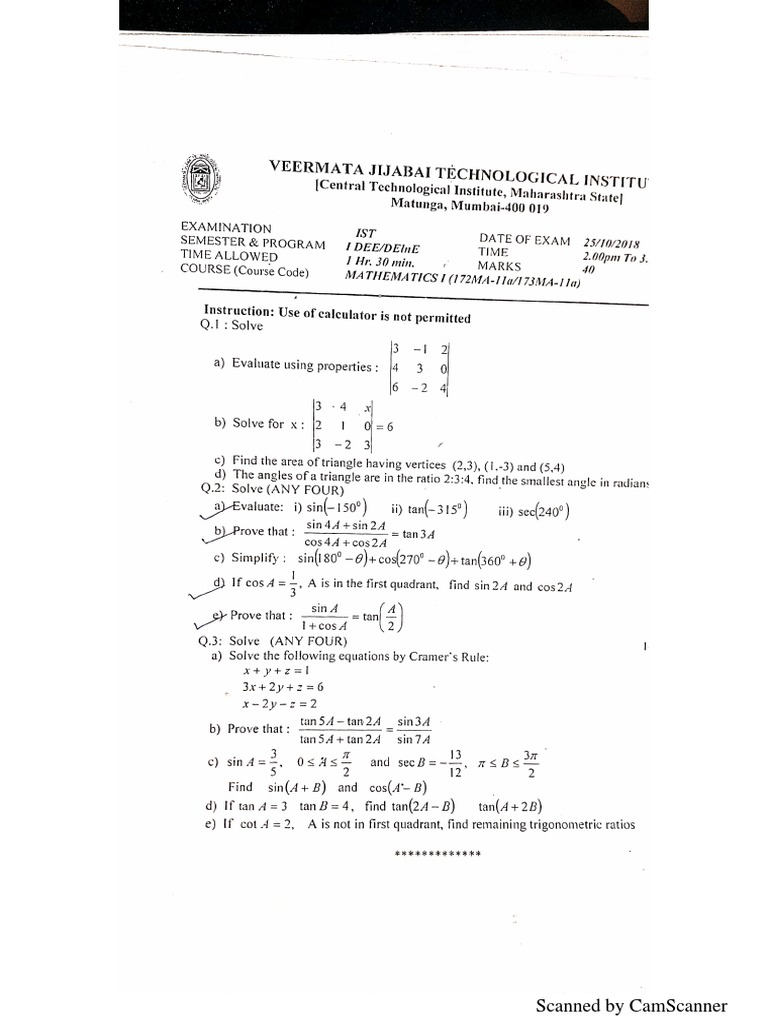 2018 Mse Question Paper PDF | PDF