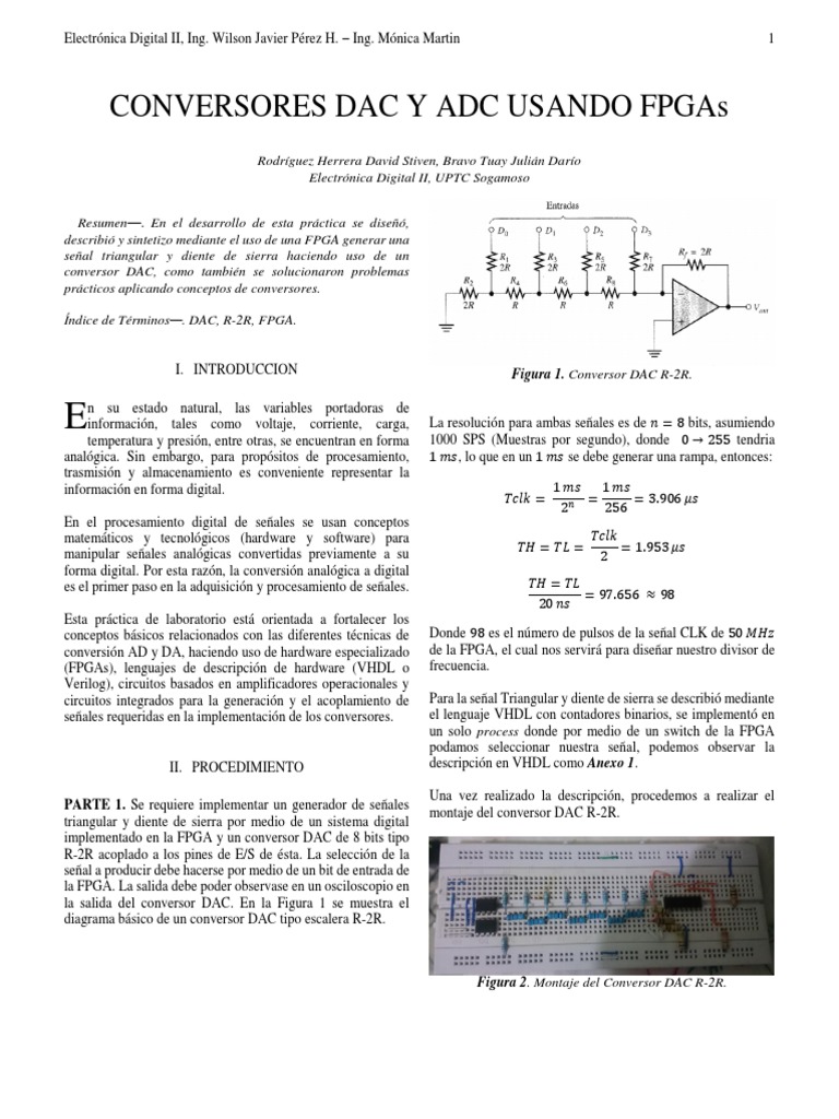 Conversores ADC y DAC Usando FPGAs | PDF