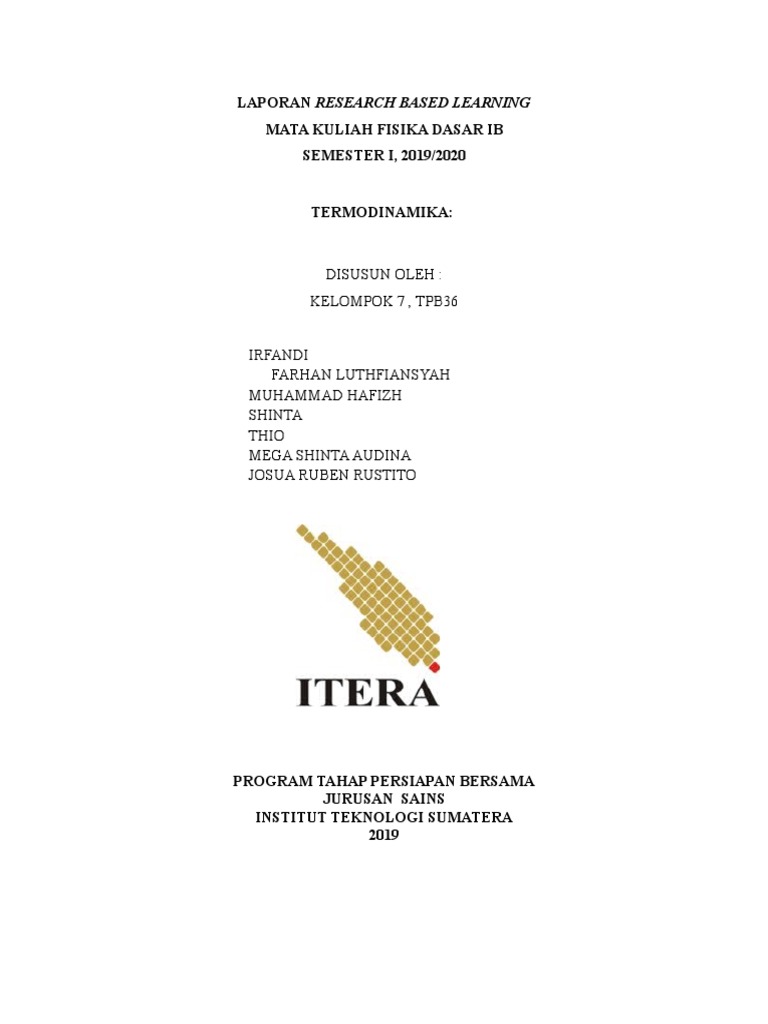 Laporan RBL Fisika Kelompok 10 TPB 8 | PDF