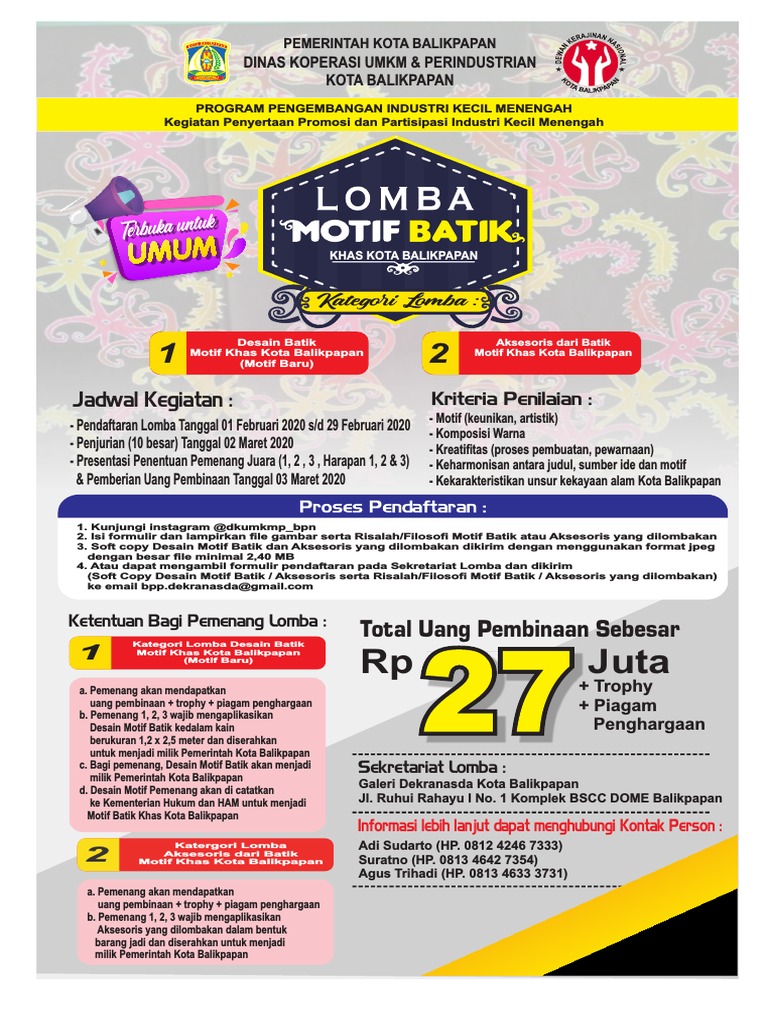 Brossur Lomba Batik Revcdr | PDF