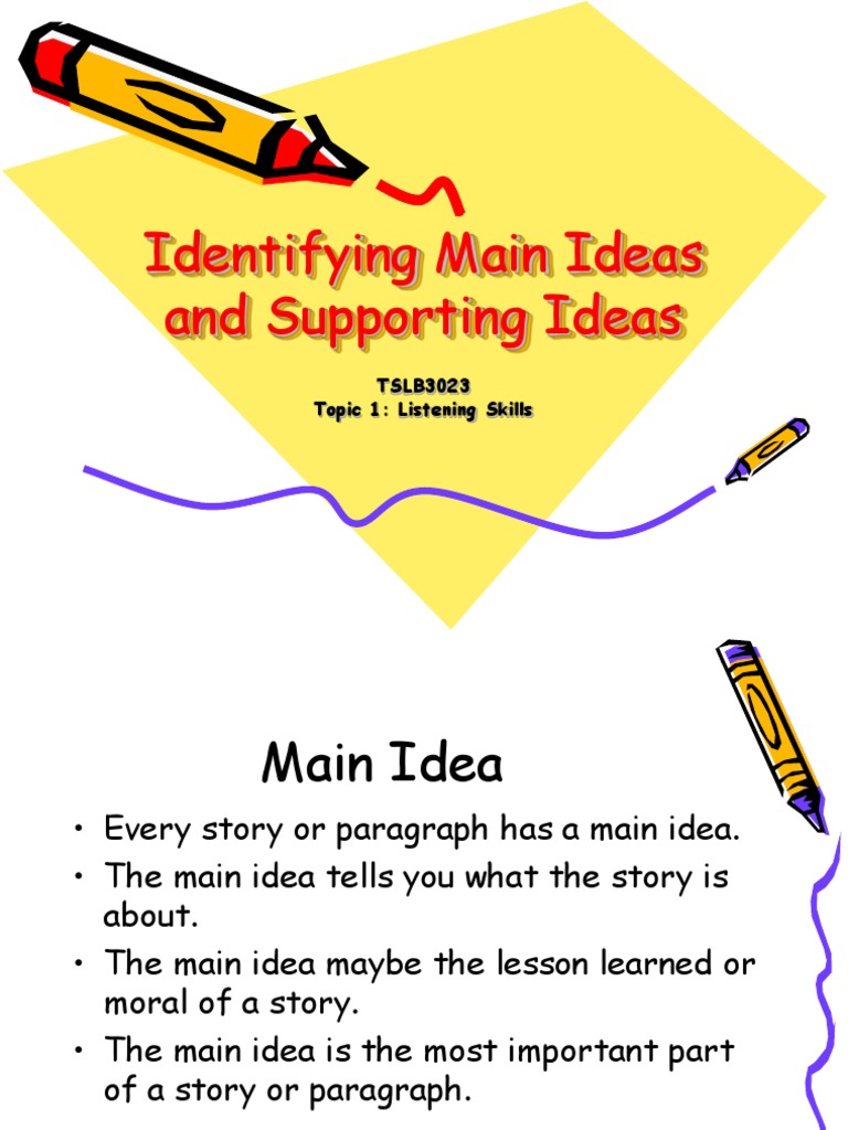 Identifying Main Ideas | PDF