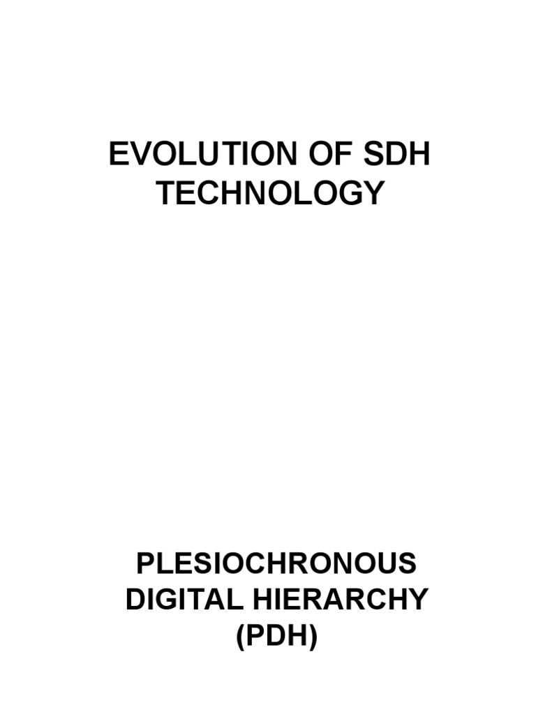 Evolution of SDH Technology | PDF | Internet Protocols | Computer ...