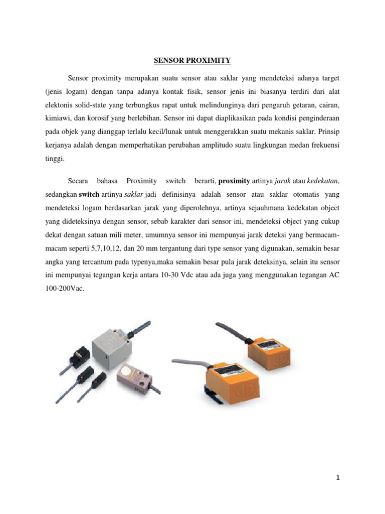 Proximity Switch Aplikasi Nya | PDF