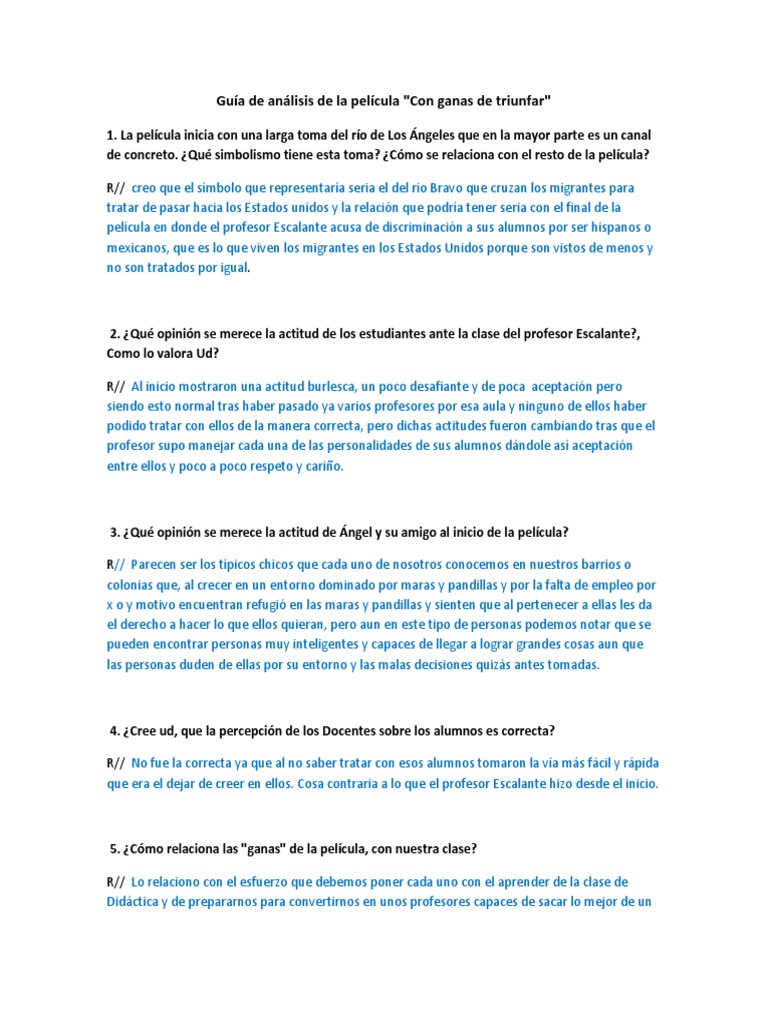 Guía de Análisis de La Película | PDF